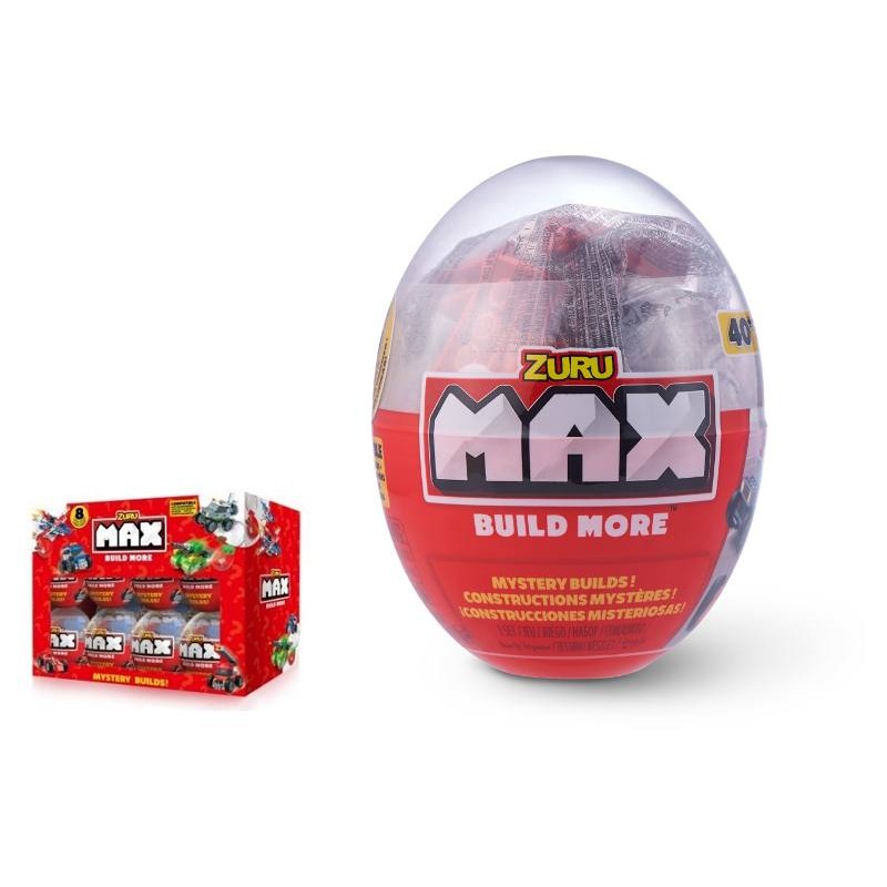 Max Build More Egg Capsule(40+ Bricks),16pcs/Pdq di Zuru Max Build More