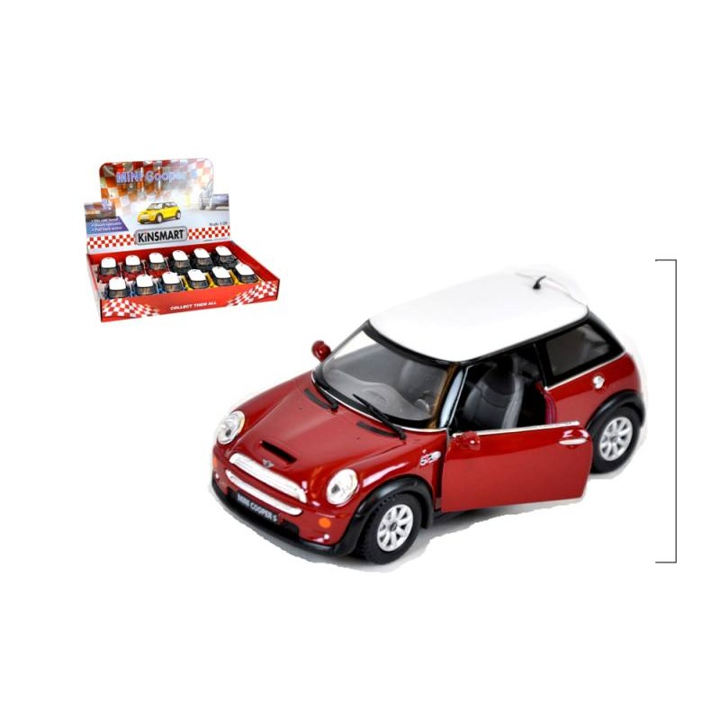 Display 12 Mini Cooper S 1:28 Retrocarica di Distributori Giocattoli