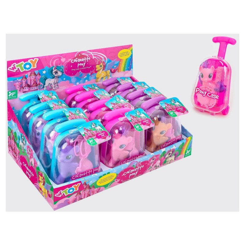 Mini Trolley C/Pony/Acc.3 Col. 12pz D/Box di Globo