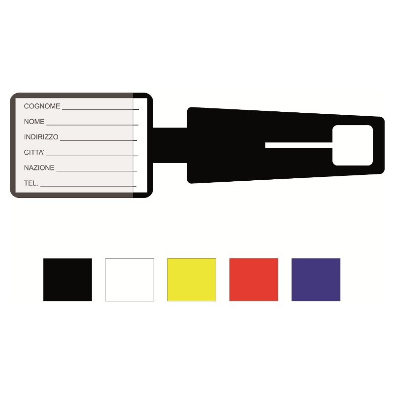 Segna Bagagli Cartellino in Pvc con Targhetta Porta Nome di Alplast ...